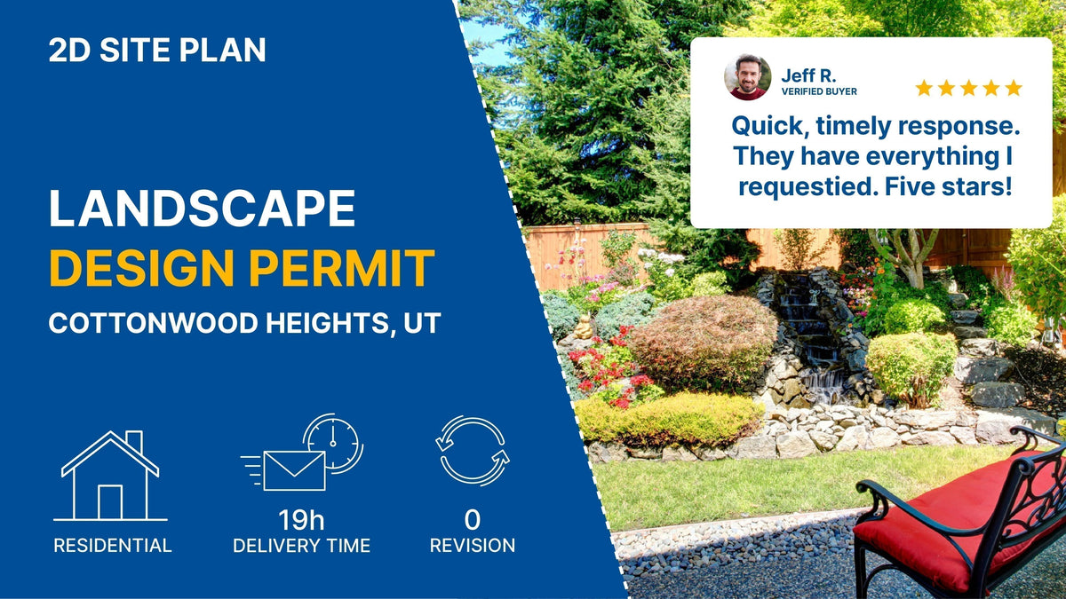 Medium Site Plan For A Landscape Design Permit in Utah - Case Study – My Site Plan