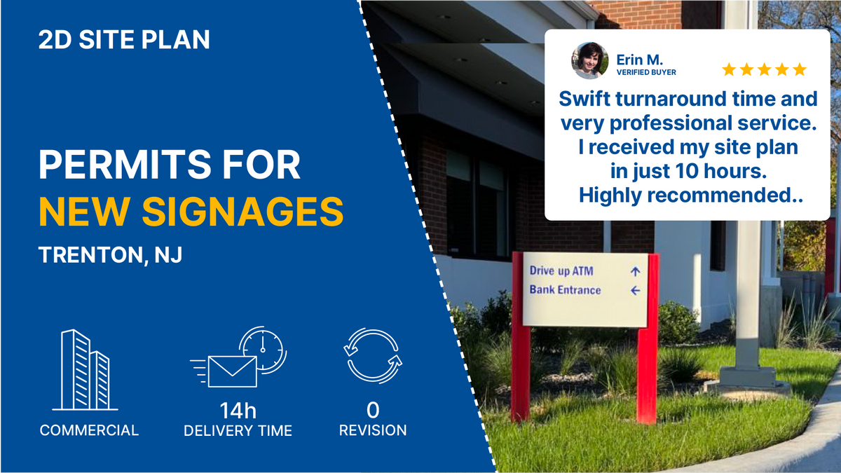 Detailed Site Plan for Signage Permit in Trenton, New Jersey – My Site Plan