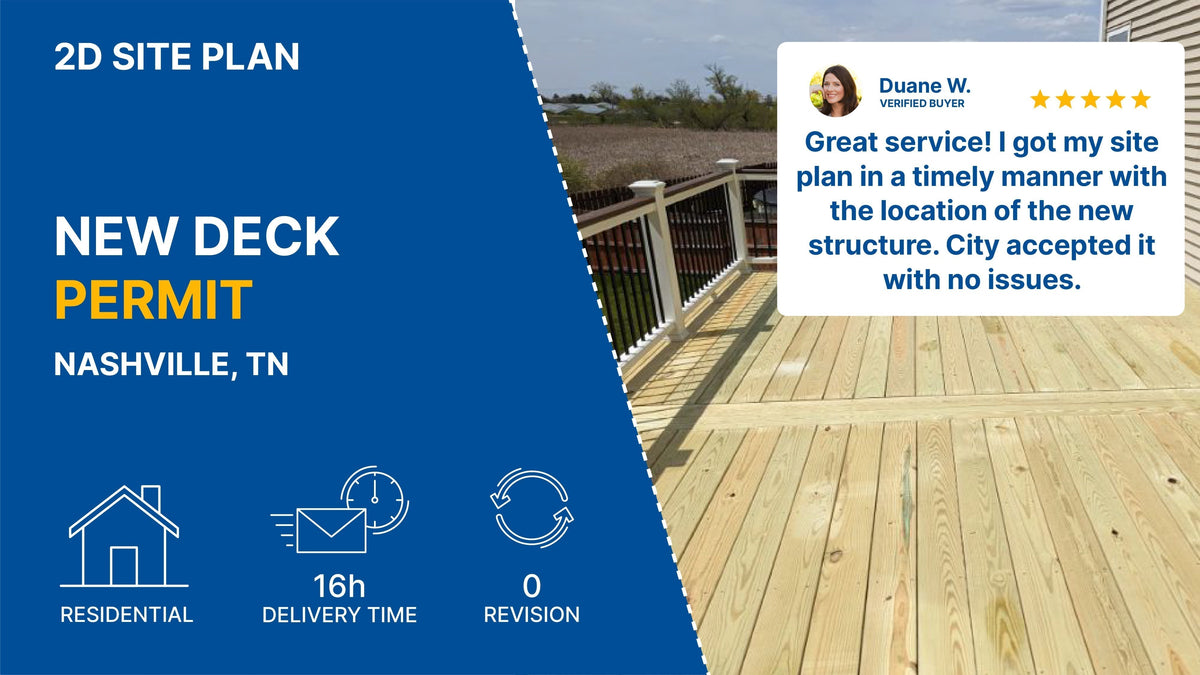 Medium Site Plan – TN New Deck Permit Case Study – My Site Plan