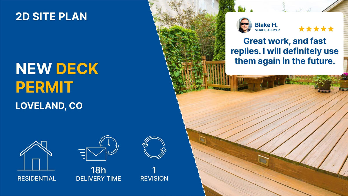 Medium Site Plan For A New Deck in Colorado - Case Study – My Site Plan