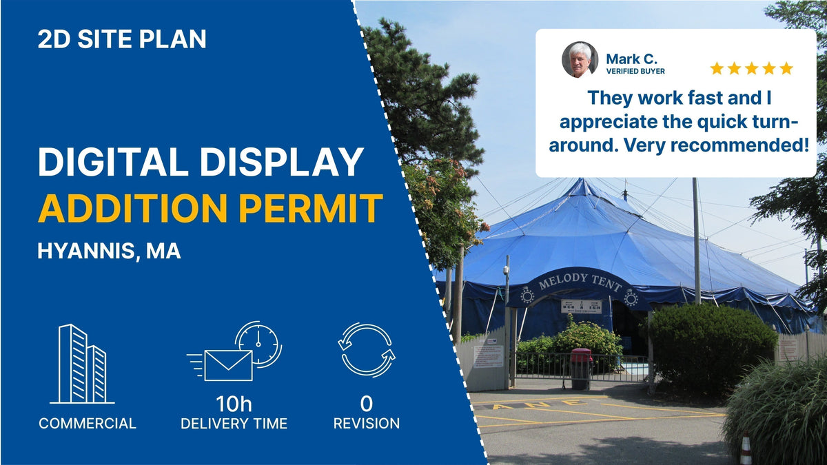 Detailed Site Plan For A Digital Display Addition Permit in Massachuse ...