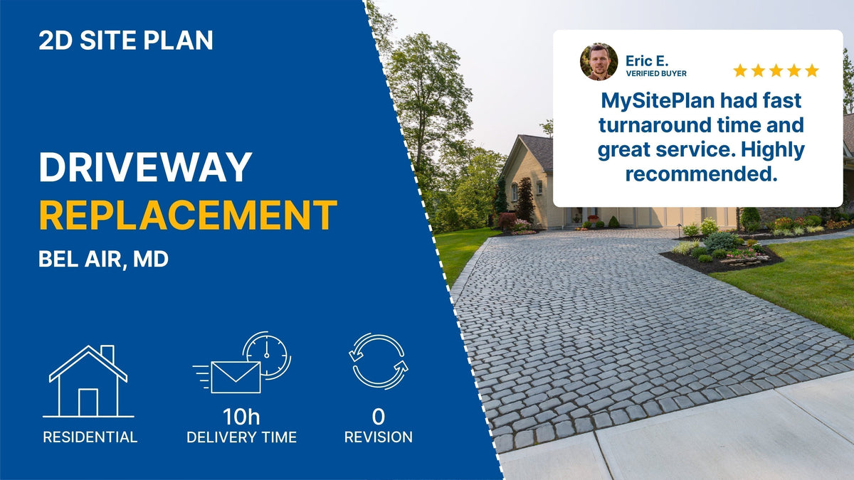 Detailed Site Plan For A Driveway Replacement Permit in Maryland - Cas ...