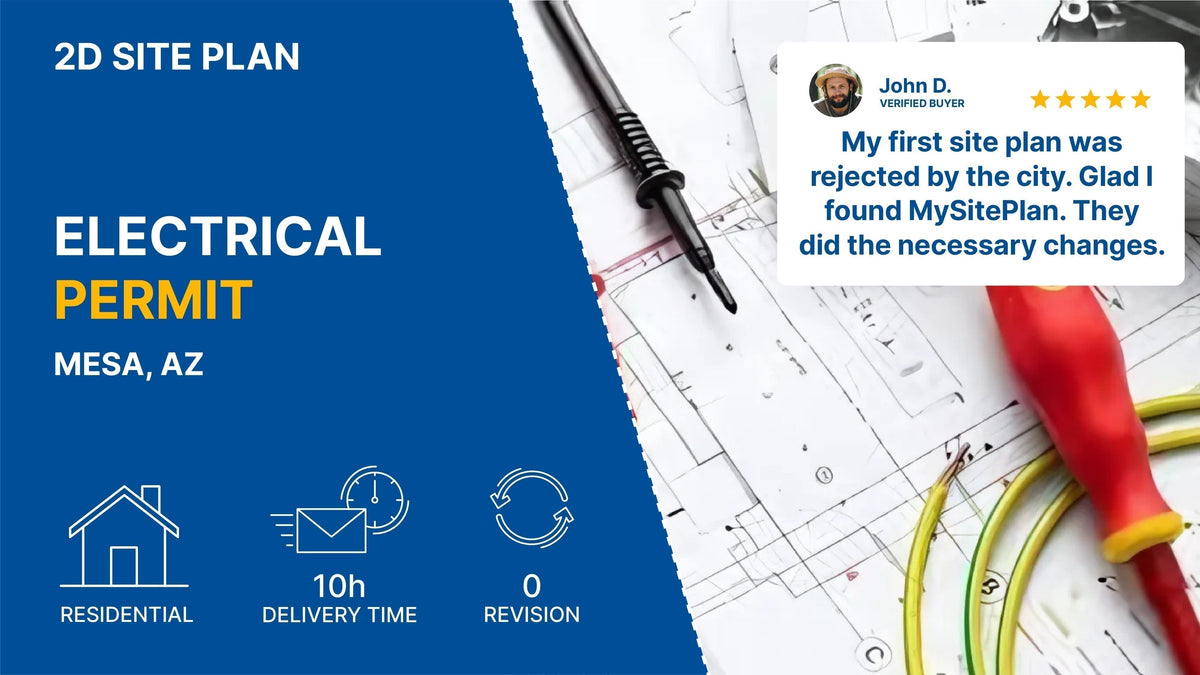 Medium Site Plan – AZ Electrical Permit Case Study – My Site Plan