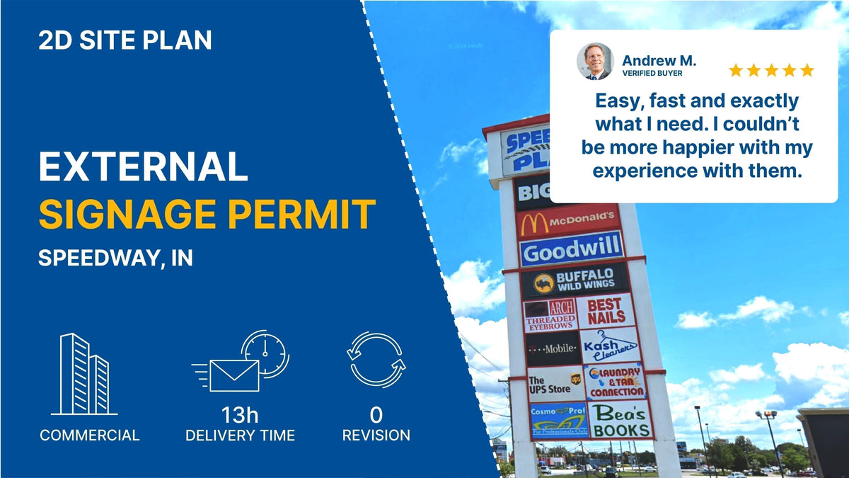Detailed Site Plan – IN External Signage Permit Case Study – My Site Plan