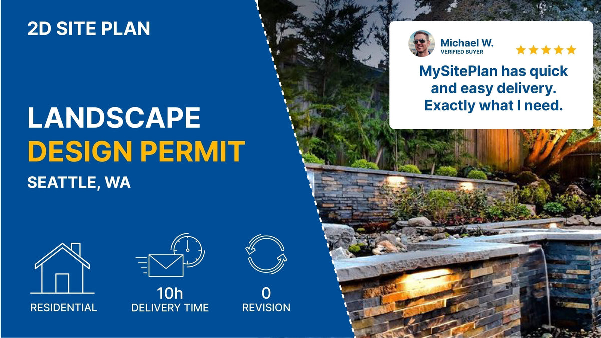 Medium Site Plan For A Landscape Design Permit in Washington - Case St – My Site Plan