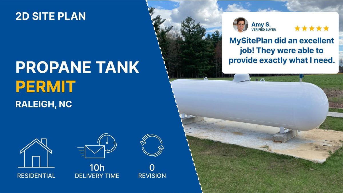 Detailed Site Plan For A Propane Tank Permit in North Carolina - Case ...