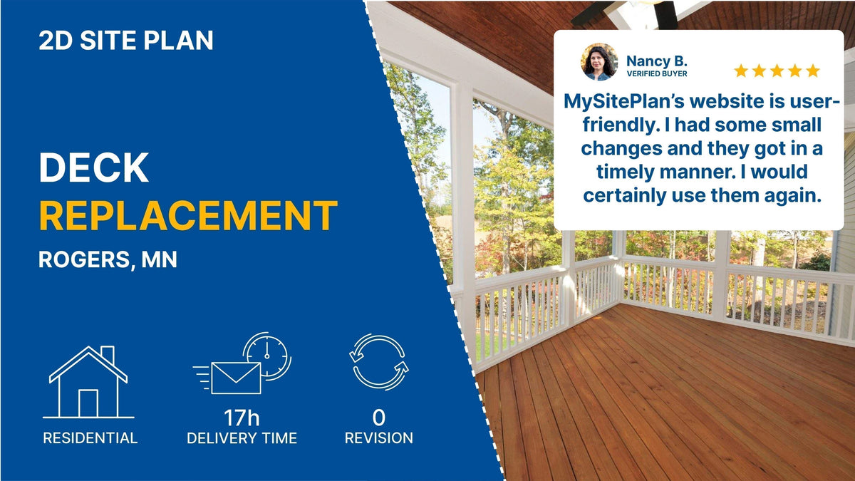 Medium Site Plan for Deck Replacement Permit in Rogers, Minnesota – My ...