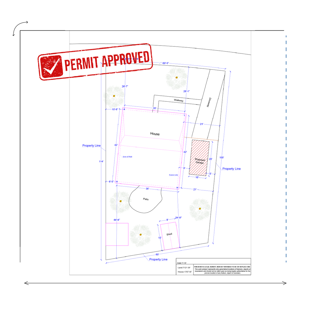 Site Plan for Detached Garage Permit — Permit-Ready in 24 Hours – My ...
